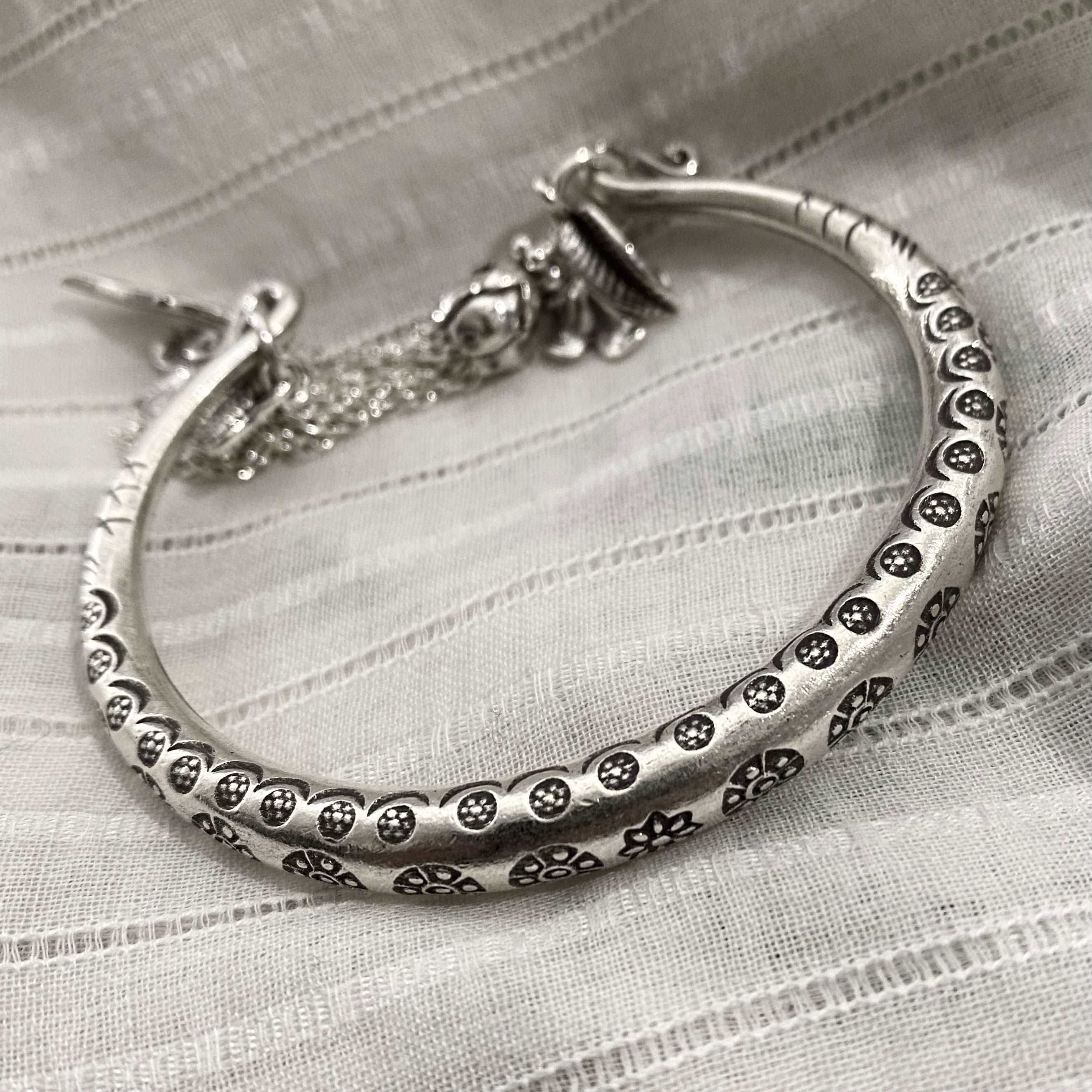 Hill Tribe • The Champa Dangly Bangle w/ Charms – Blanc de Noir & Co.